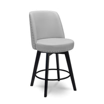 Luna Swivel High Back Nail Head Counter Stools 26"(Set of 2) – MINCETA ...